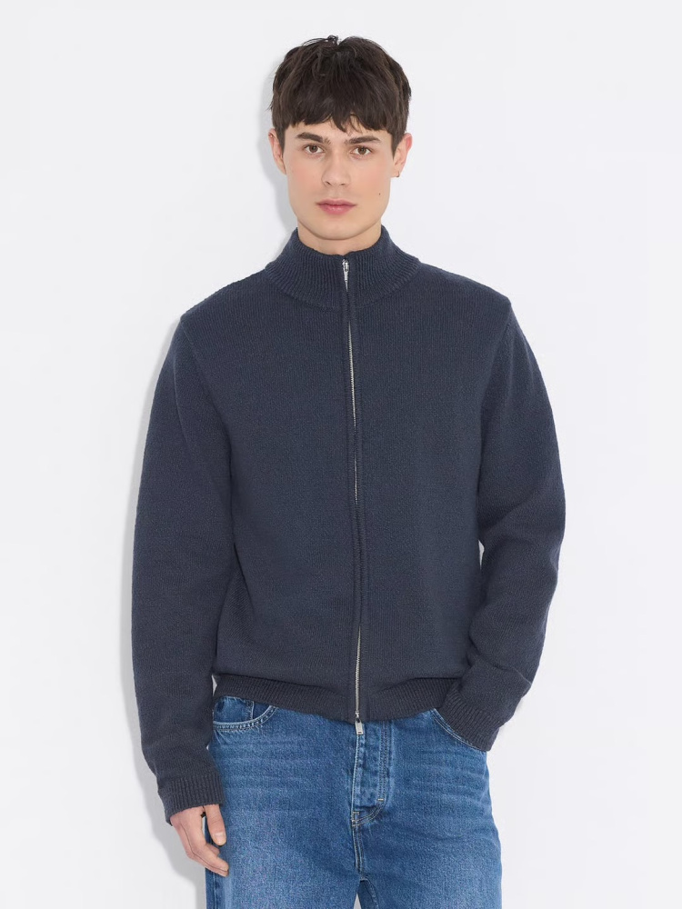 Atlantic Zip Cardigan Navy - Vakre Vene