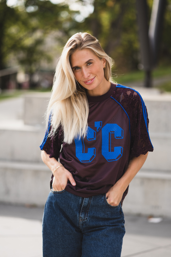 Trey Lace Tee New Blue - Vakre Vene