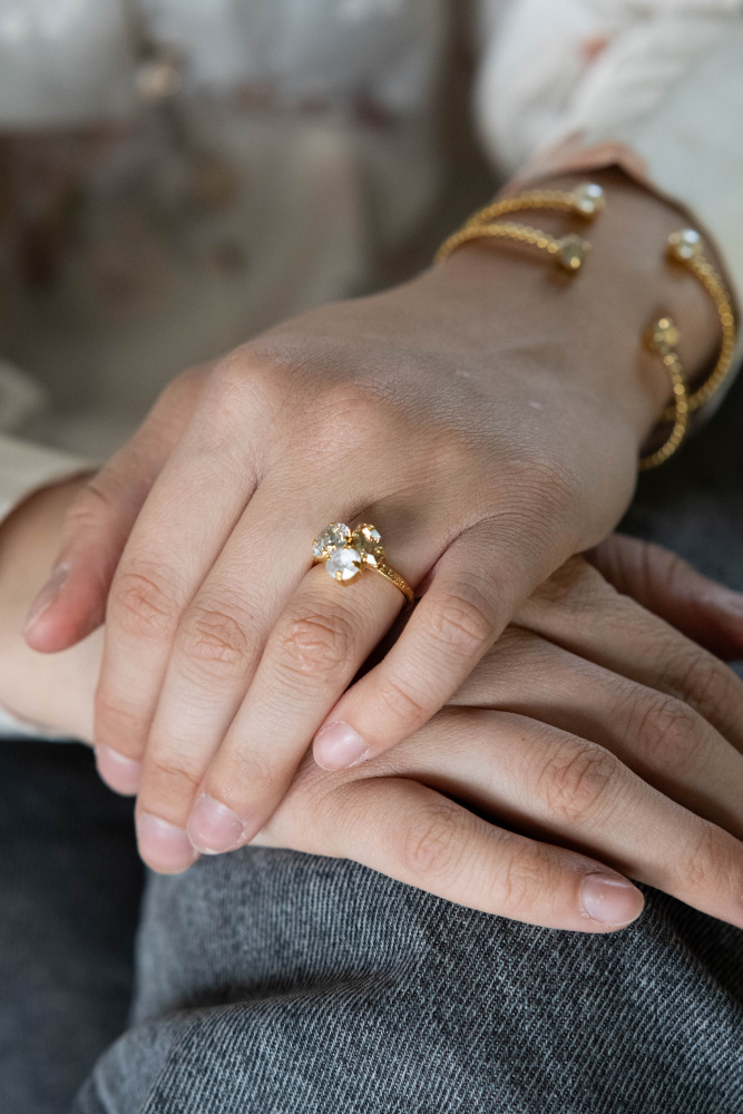 Ana Ring Gold Golden Combo - Vakre Vene