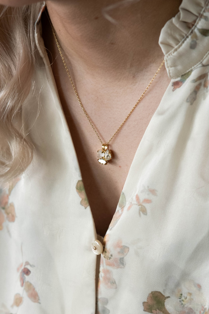 Ana Necklace Gold Golden Combo - Vakre Vene